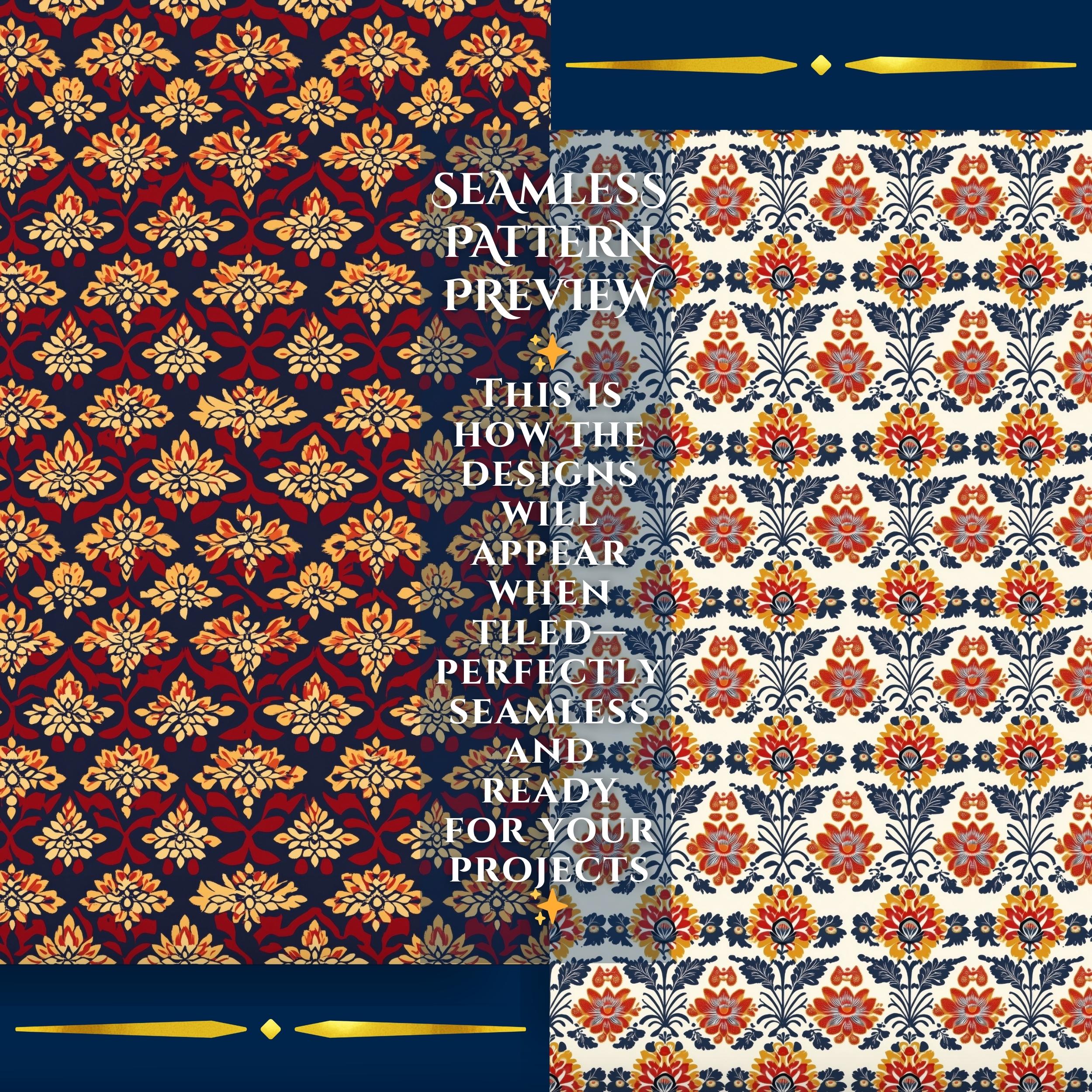 Seamless Traditional Indian Floral Design for Cultural Craft and Decor ...