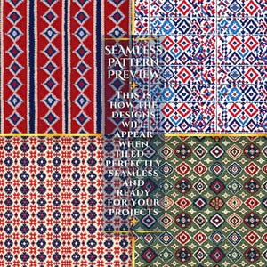 Vinta Filipina Seamless Pattern Digital Paper for Scrapbooking and ...