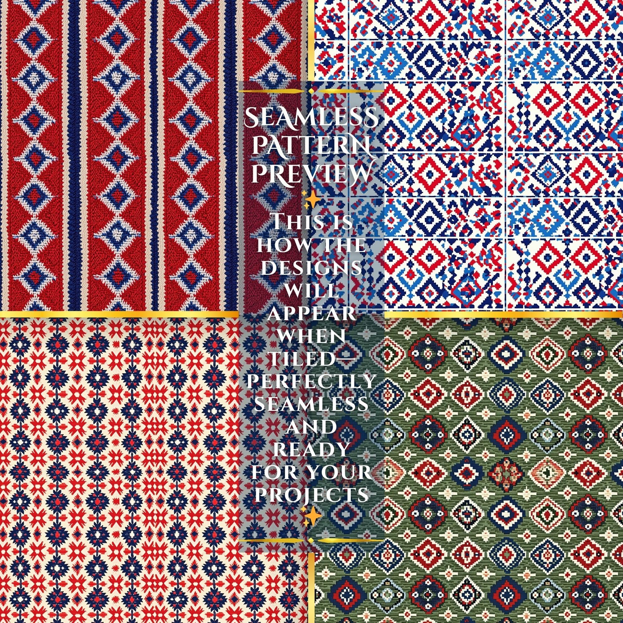Vinta Filipina Seamless Pattern Digital Paper for Scrapbooking and ...