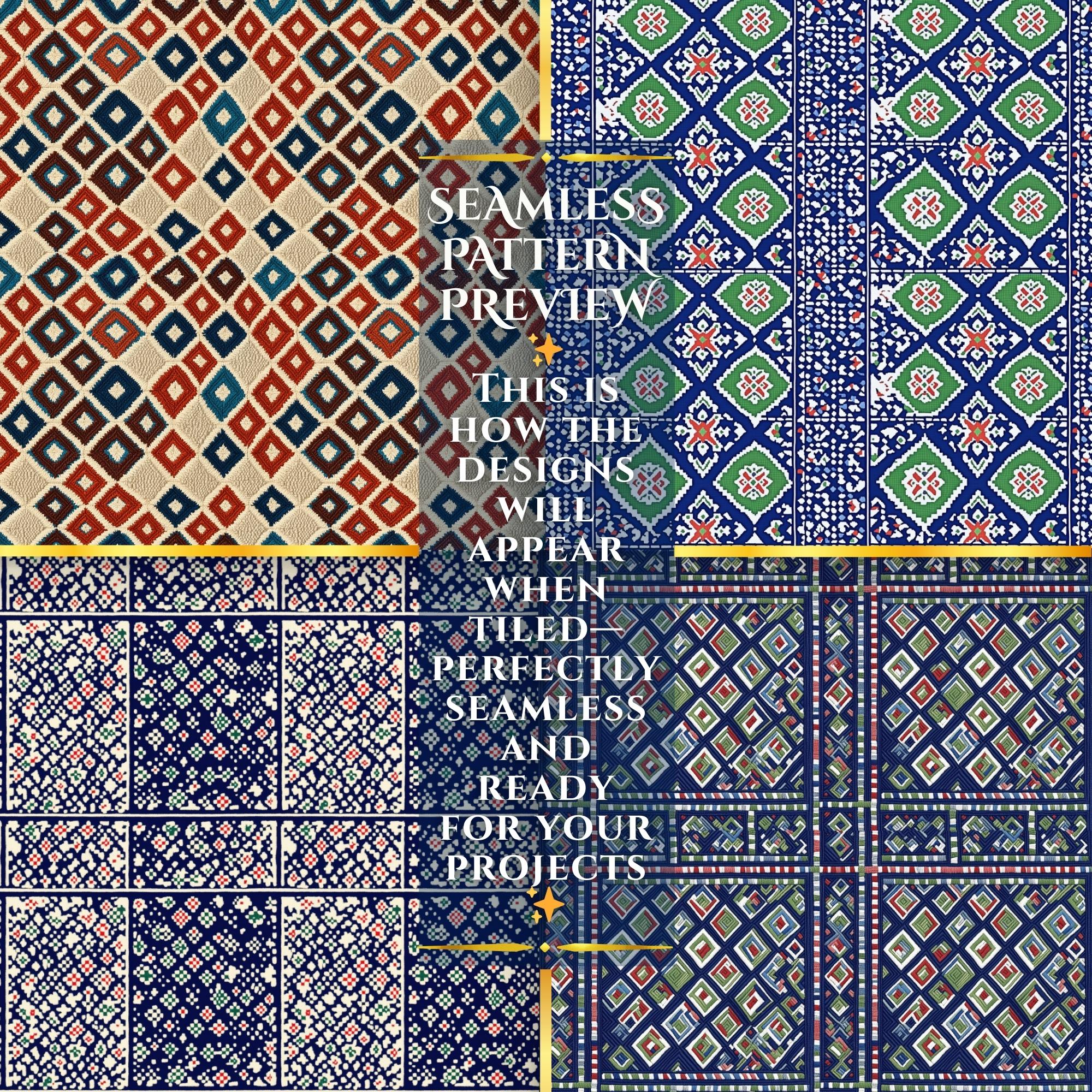 Vinta Filipina Seamless Pattern Digital Paper for Scrapbooking and ...