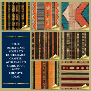 Philippine Kalinga Textile-inspired Seamless Digital Paper Set - 14 ...