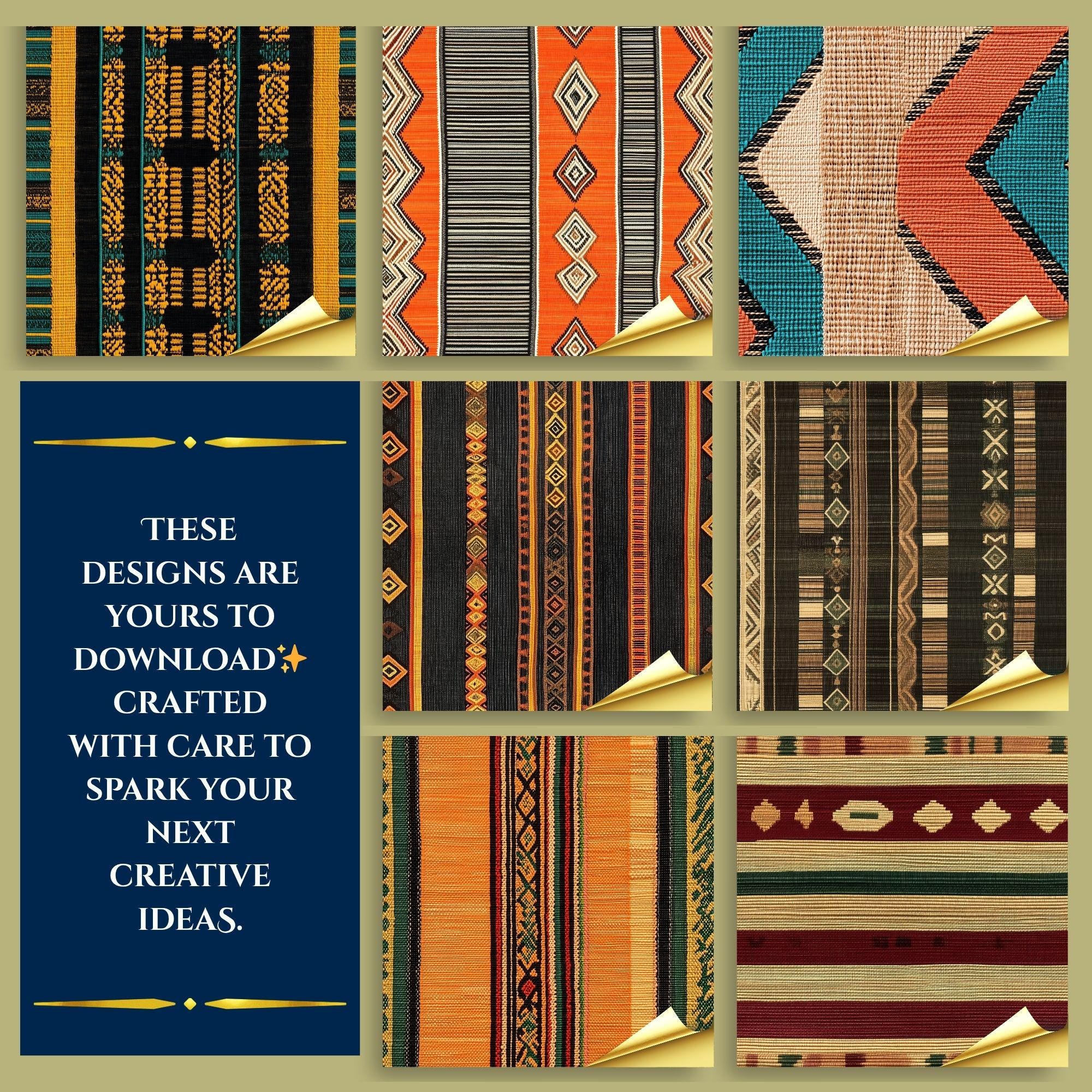 Philippine Kalinga Textile-inspired Seamless Digital Paper Set - 14 ...