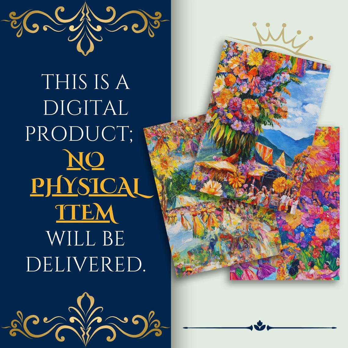 Panagbenga Festival Seamless Digital Paper Set - 14 Vibrant Baguio ...
