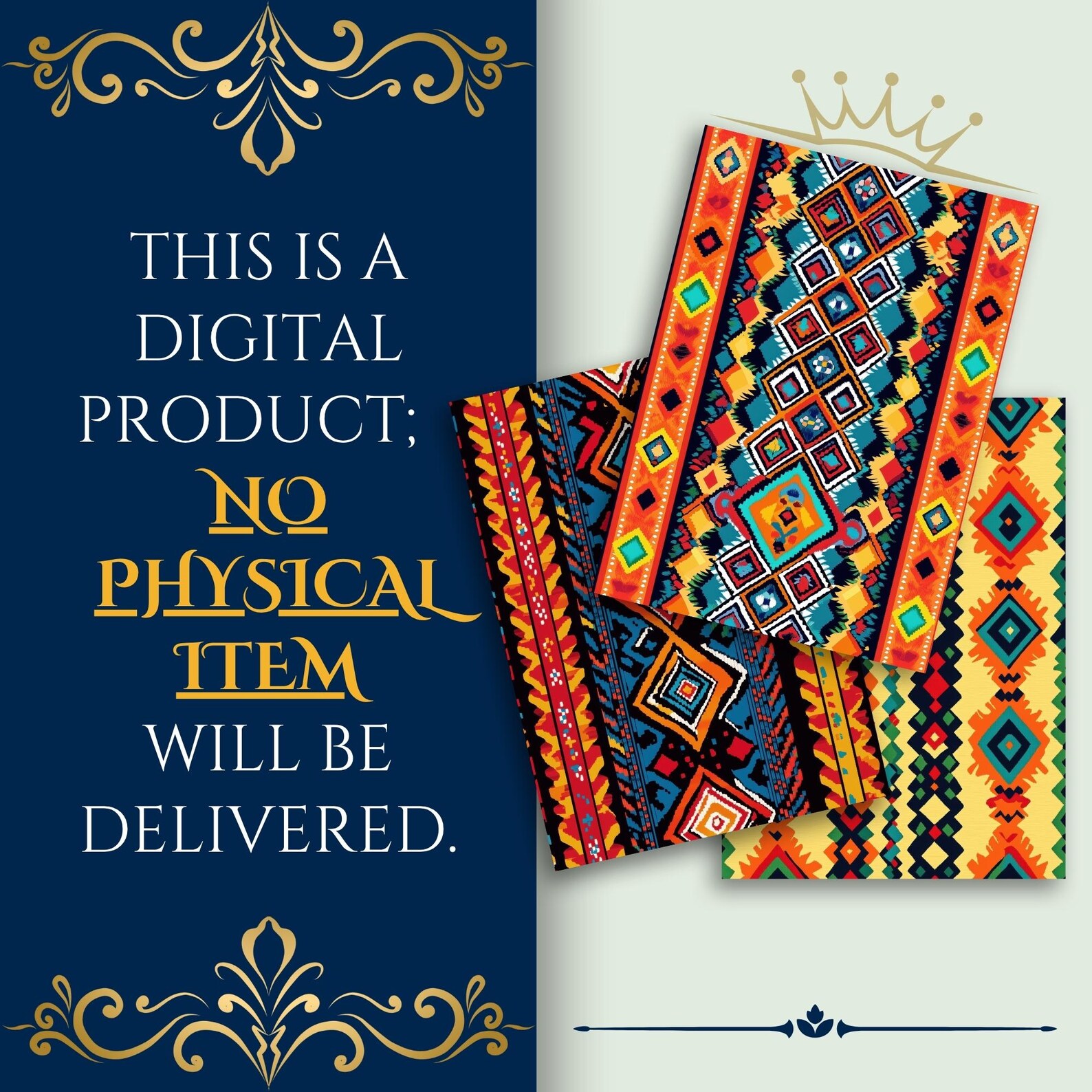 Yakan Tribal Digital Paper Set: Filipino Geometric Print, Scrapbook ...