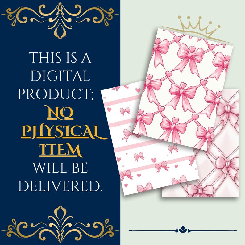 Seamless Blush Pink Bows Paper, Digital Scrapbook Backgrounds, 12x12 ...