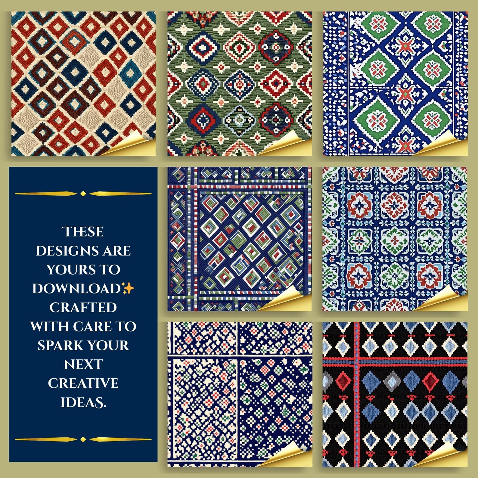 Vinta Filipina Seamless Pattern Digital Paper for Scrapbooking and ...