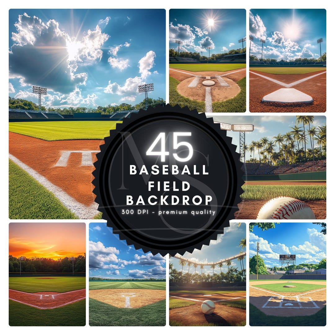 45 Baseball Field Backdrops: Sports Poster Backgrounds (digital ...