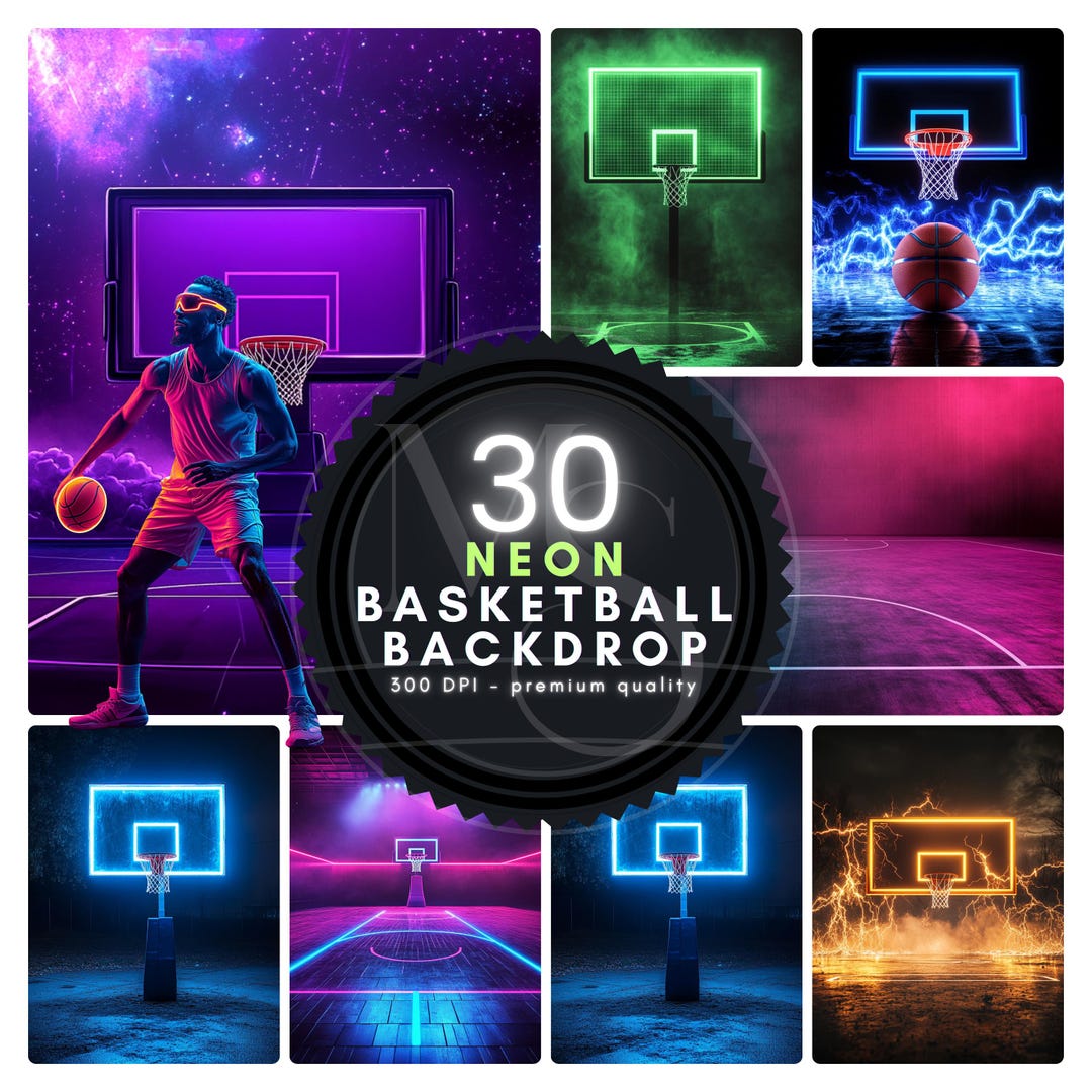 30 Sports Neon Light Backdrops: Stadium, Field Effects (digital ...