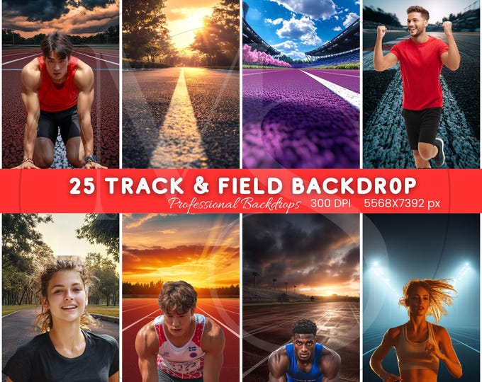 Track and Field Digital Backdrop: Runner Sport Photography (PDF) - Etsy