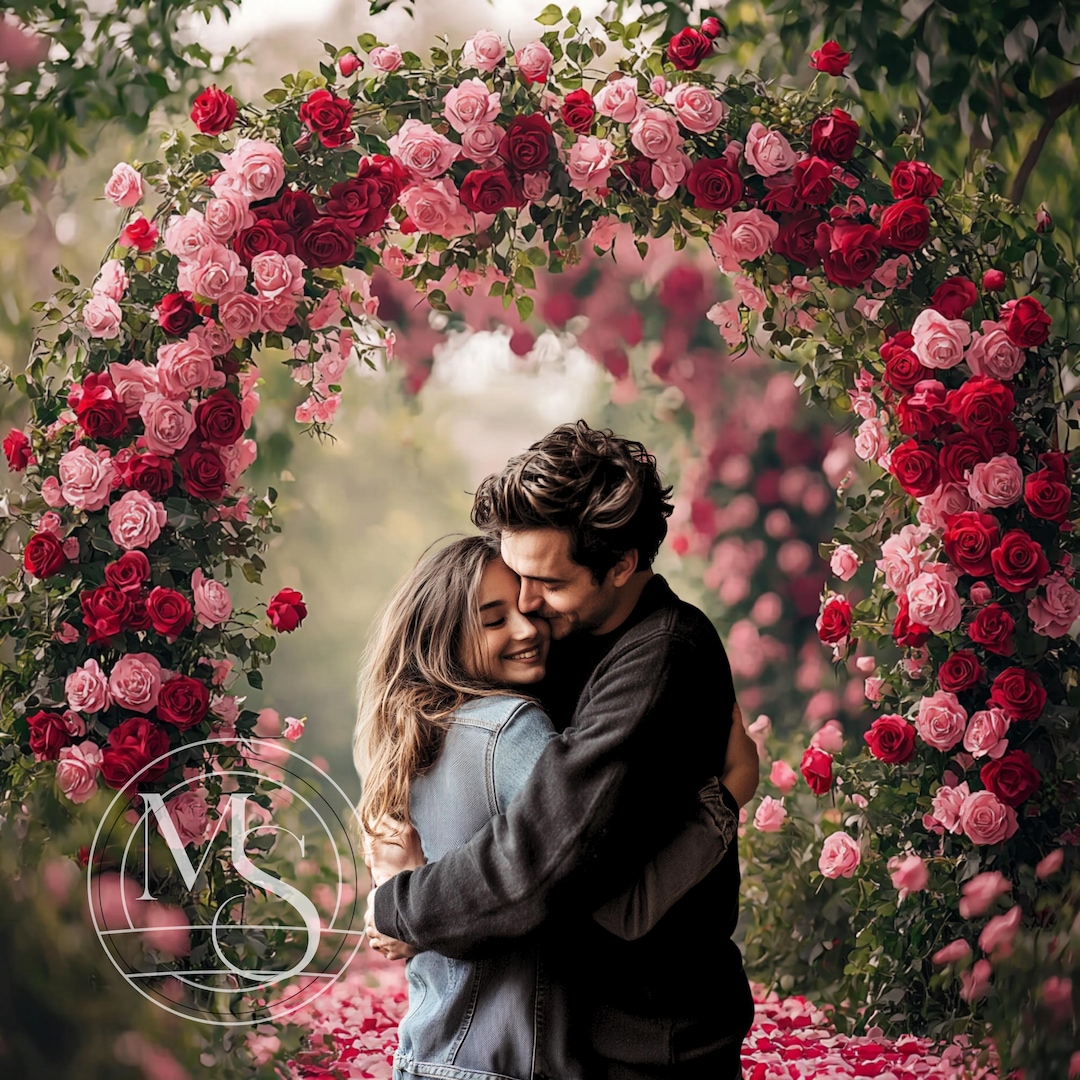 Valentine's Day Backdrop for Photography | Romantic Heart, Love, and ...