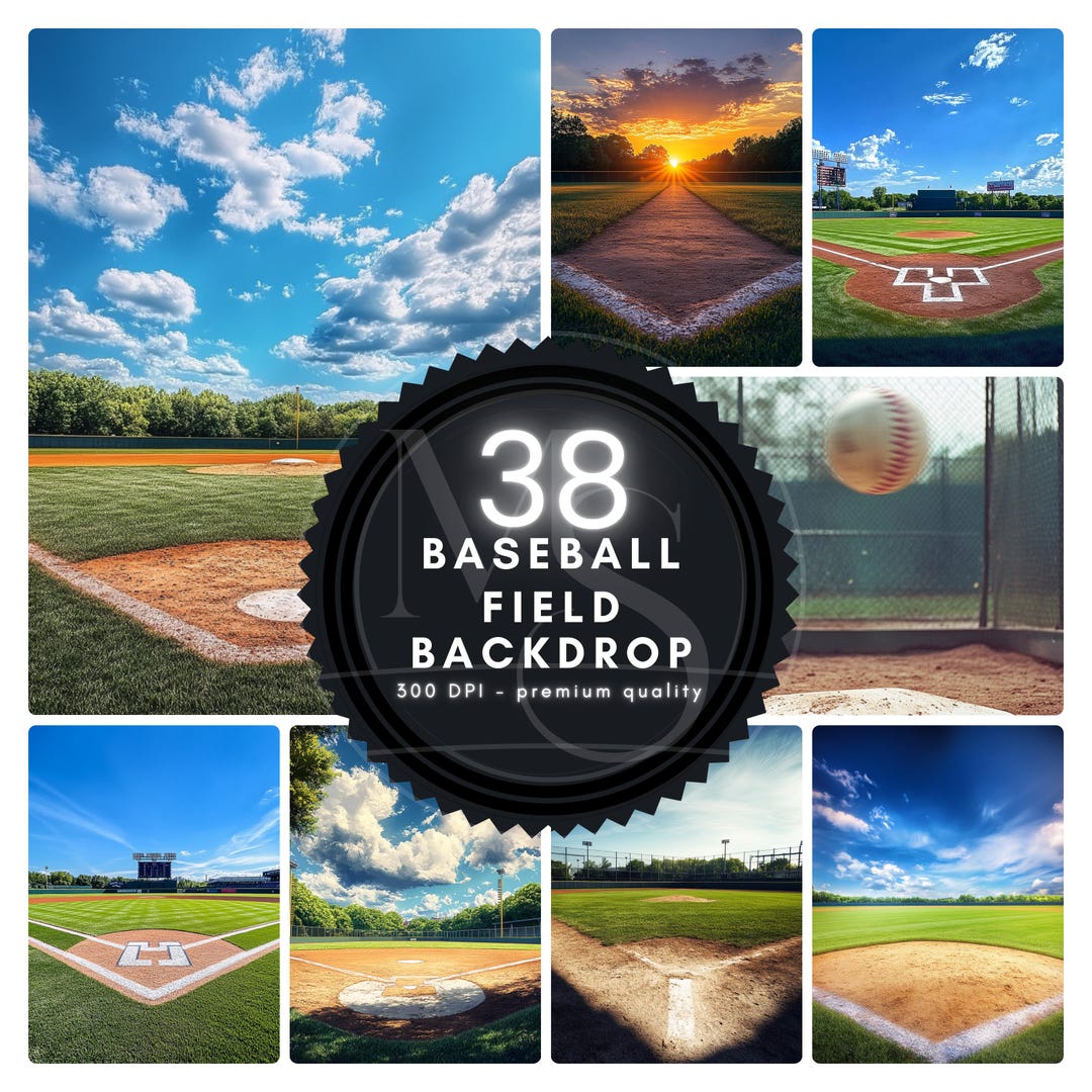 Baseball Field Backdrop: 38 Sport Poster Backgrounds (digital Download ...