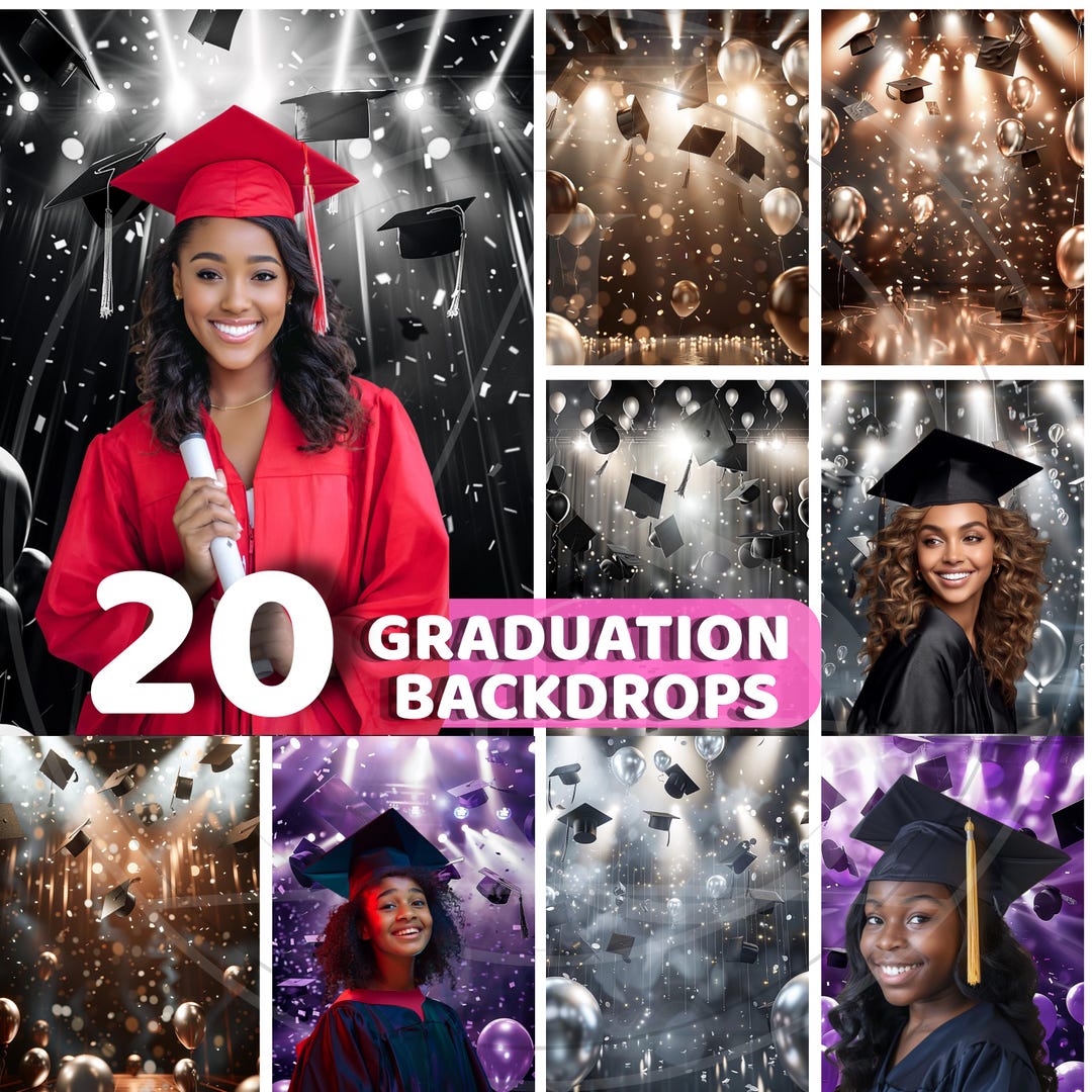 Graduation Digital Backdrops, +20 Graduation Photography Background ...