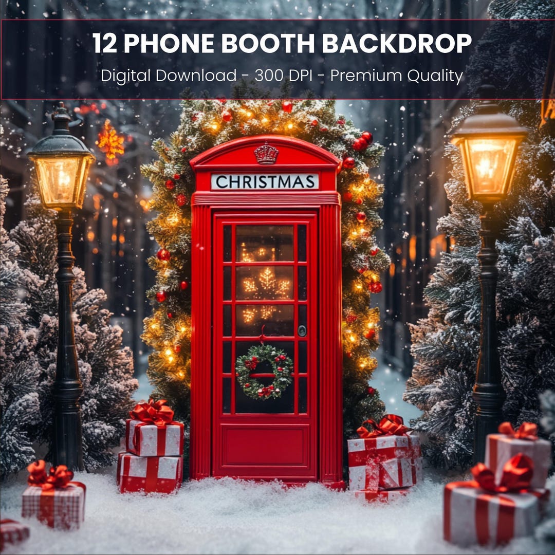 20 Christmas Digital Backdrops for Photography. Bundle. Vintage Cozy ...