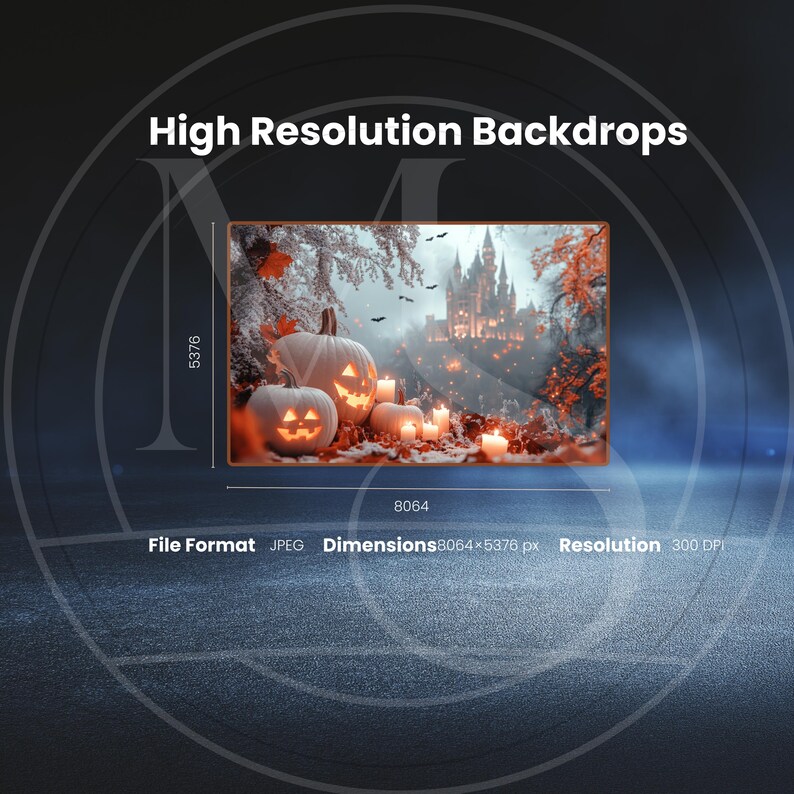 White Halloween Horror Backdrop Bundle: Photography Composite (digital ...