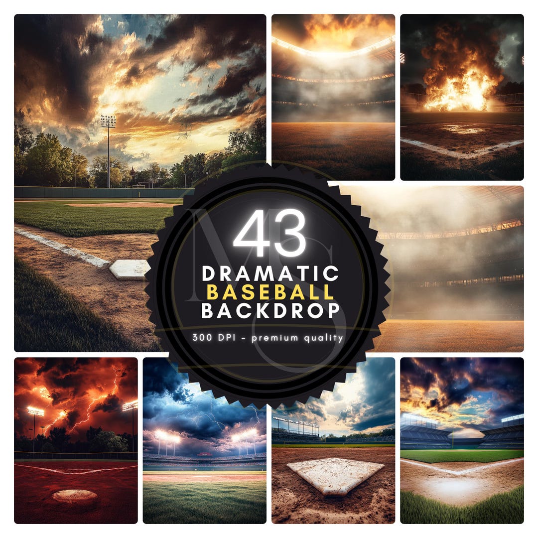 43 Baseball Field Digital Backdrops: Photoshop Smoke PNG (digital ...