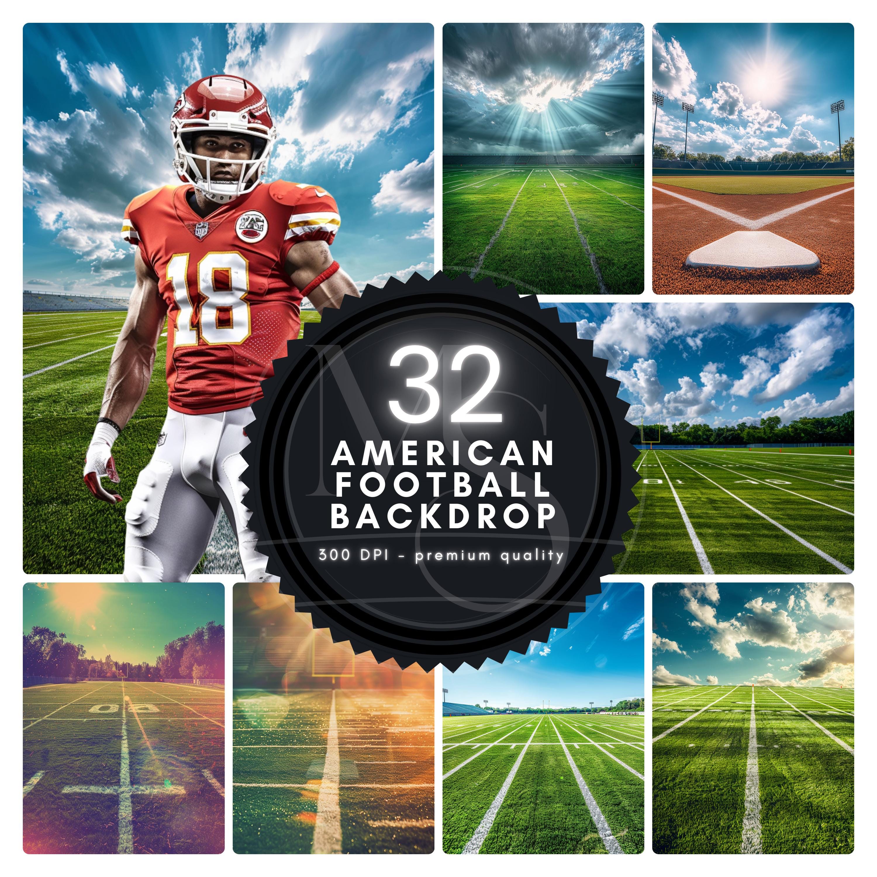 32 Football Field Backdrops: Senior Photo Backgrounds (digital Download ...