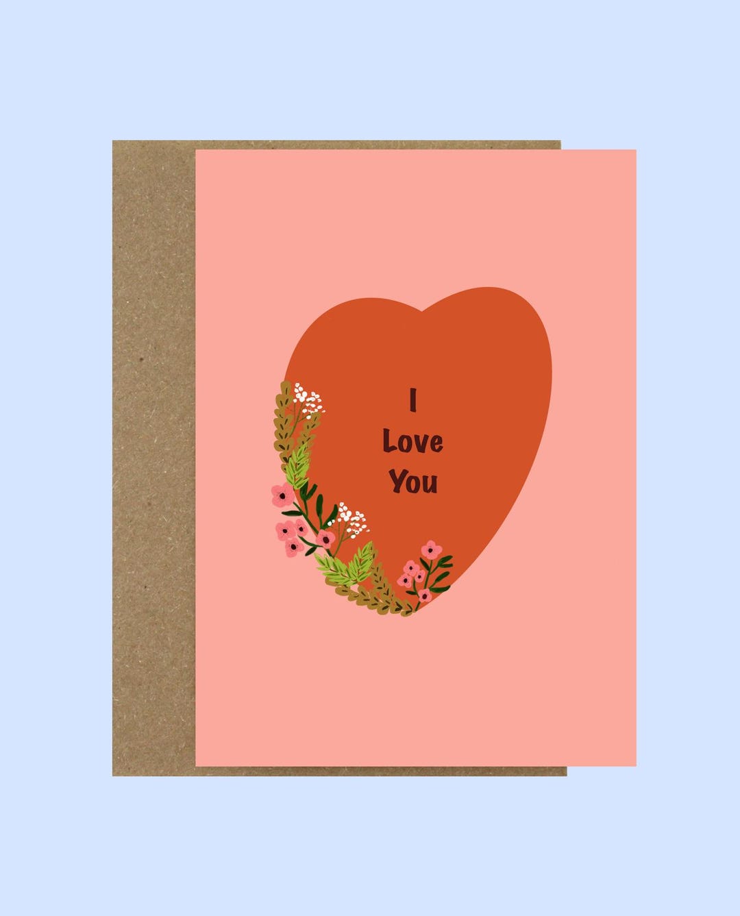 Floral Heart Valentine Card, Printable Anniversary Card (digital ...