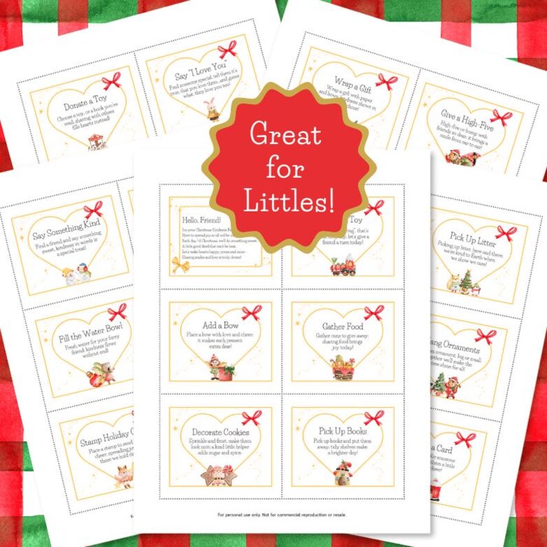 30 Printable Christmas Kindness Cards for Children – Fairy Edition ...