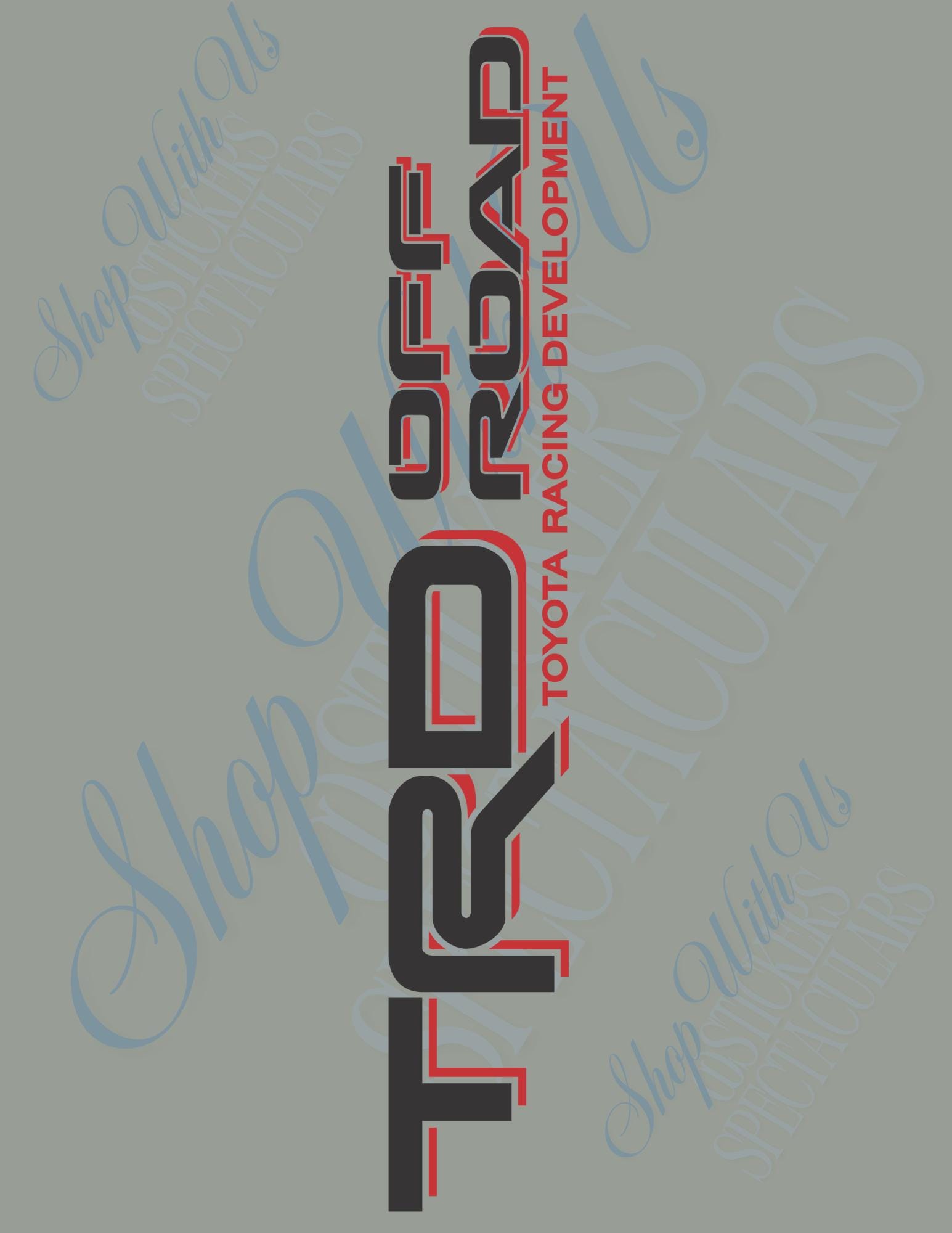 2 TRD Stickers Decals off Road Decals TRD off ROAD Toyota Racing ...