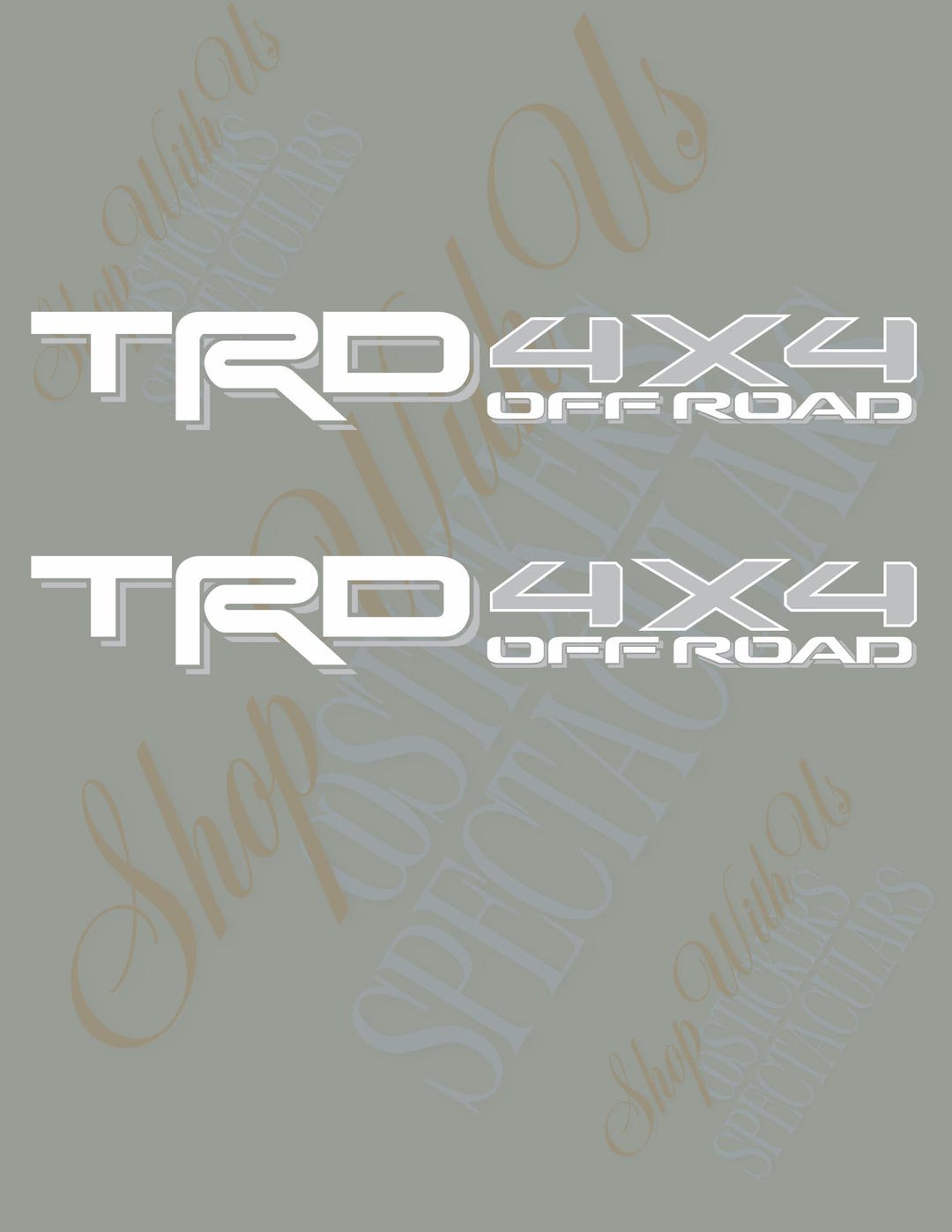 2 TRD 4x4 OFF Road Stickers Truck Bumper Decals Vinyl TRD 4x4 Toyota ...
