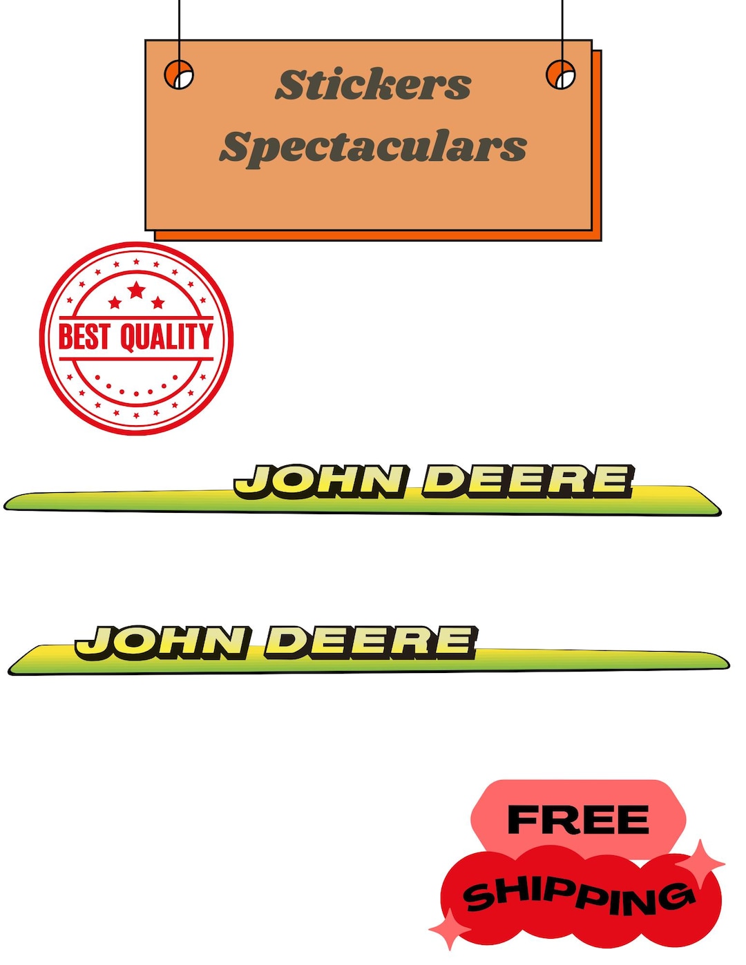 John Deere Stickers Vinyl Decals Tractor Decals Bumper Auto 325, 335 or ...
