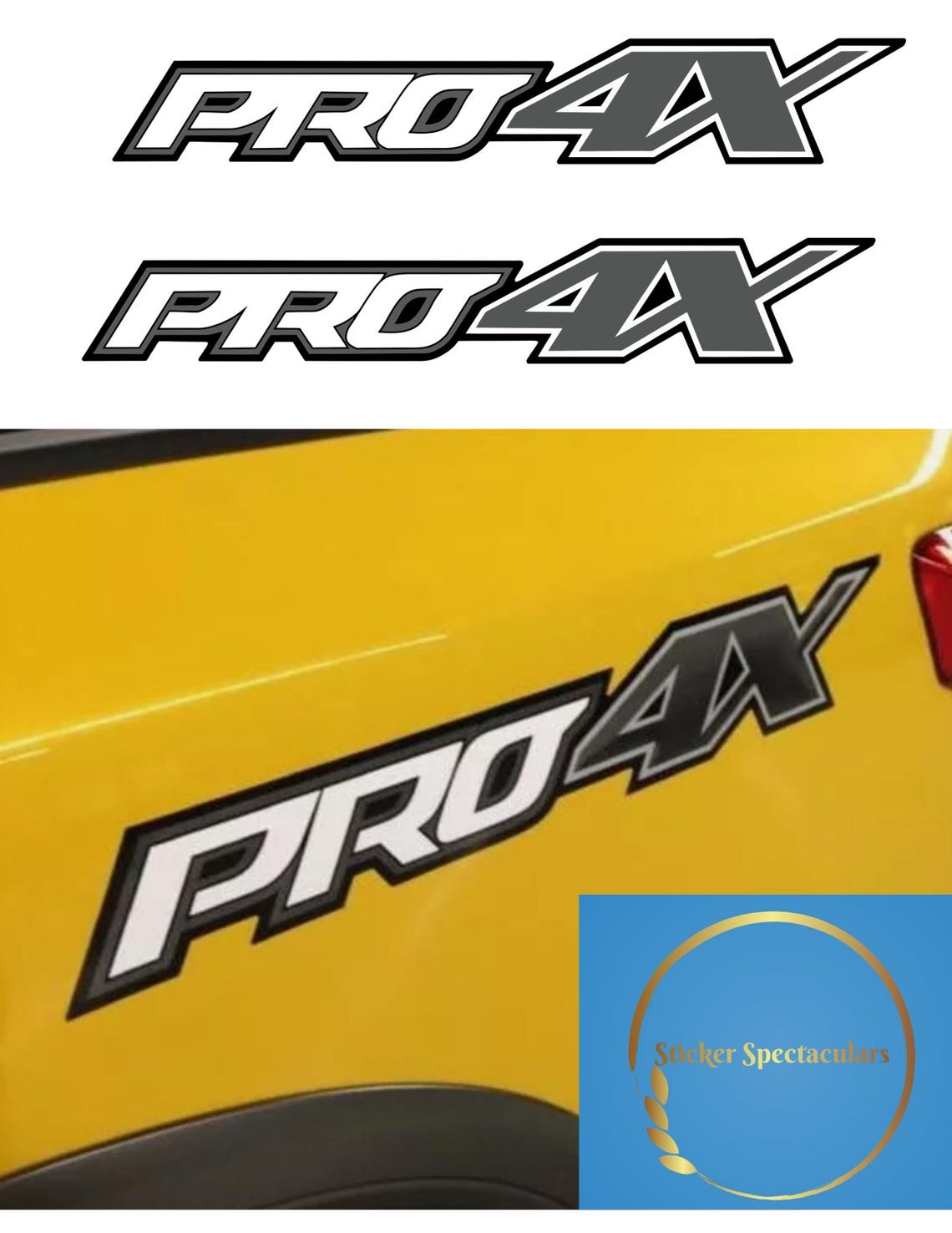 PRO 4X Decals Pro4x Stickers Vinyl PRO4X Nissan Titan Water Resistant ...