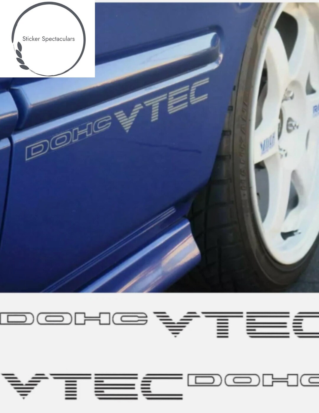 DOHC Vtec Stickers Decals DOHC Vinyl Honda 92-00 Gray Civic Decals Si ...