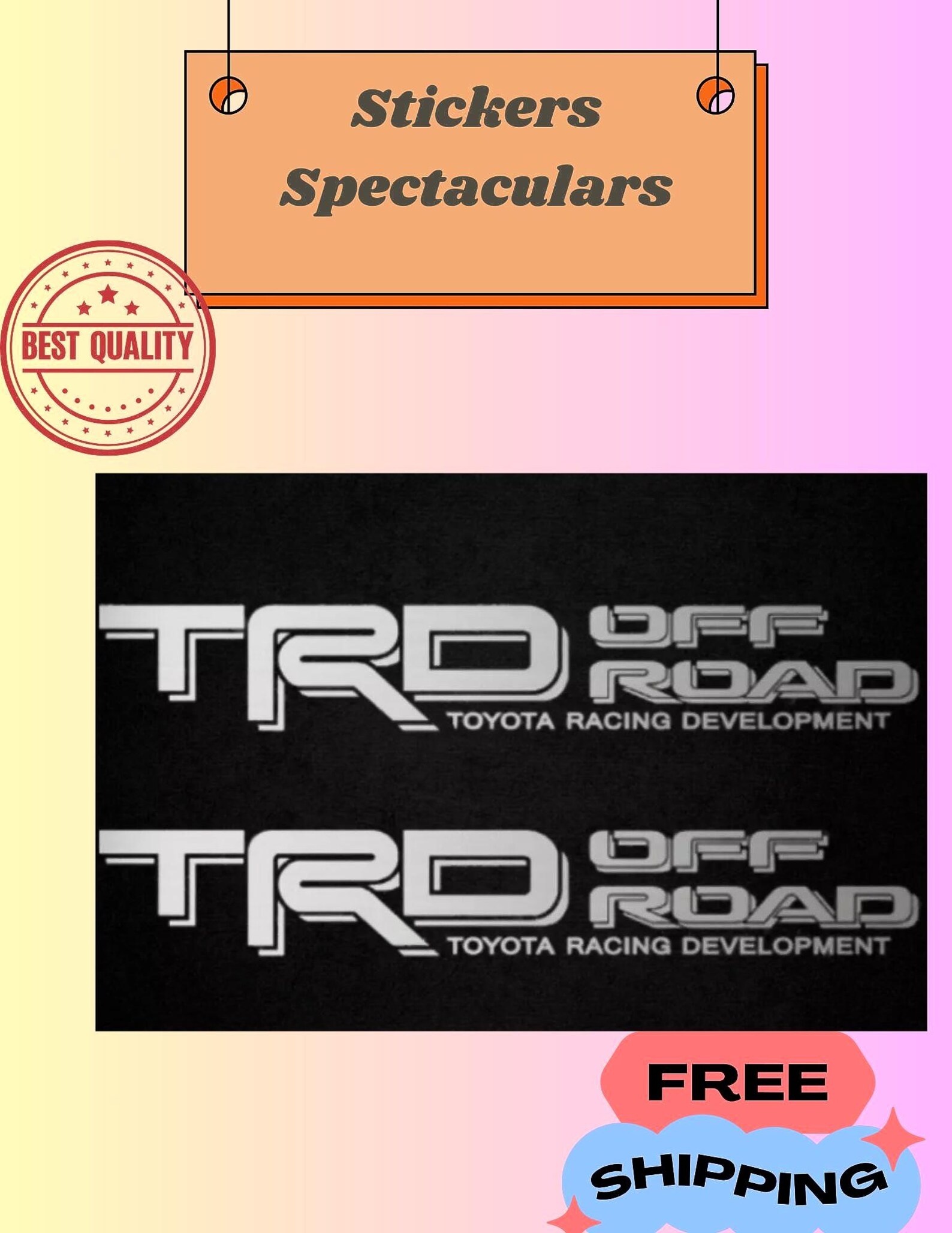 TRD off Road Decals Vinyl Trd Sticker off Road Decals Toyota Racing ...