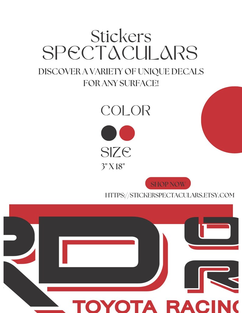 TRD off Road Decals Toyota Racing Developement Decal Vinyl Trd Sticker ...