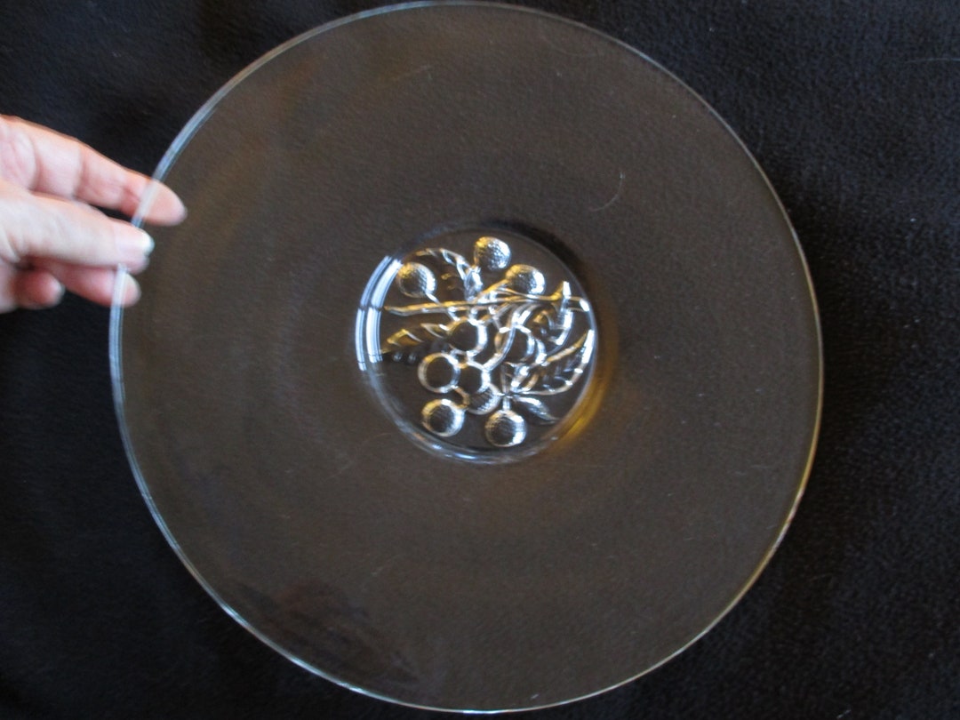 GLASS SERVING TRAY, Clear Glass Party Tray, Clear Glass Platter or ...