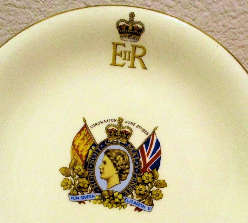 QUEEN ELIZABETH CORONATION Plate 1953 - Etsy