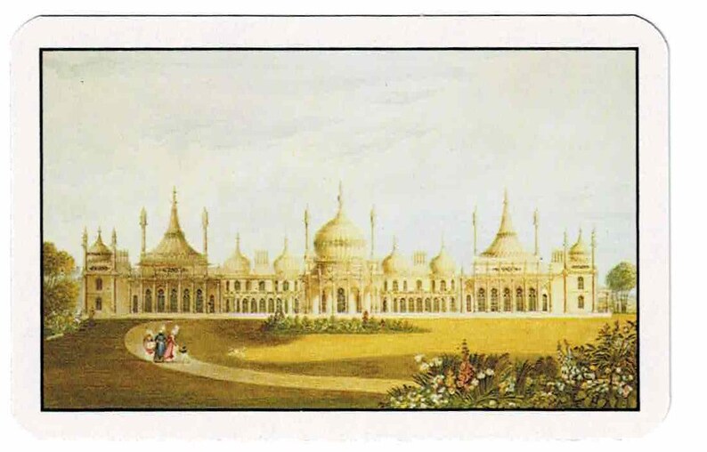 REGENCY CARICATURES on Playing Cards, Brighton Pavilion on Reverse, 2 ...