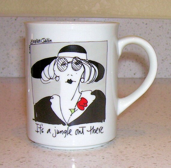 EMERSON QUILLIN Mug by Enesco 1983 Its a Jungle Out There | Etsy