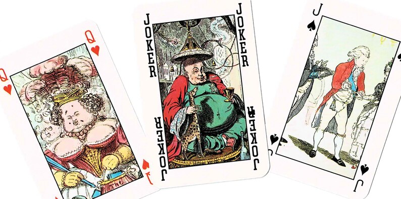 REGENCY CARICATURES on Playing Cards Brighton Pavilion on - Etsy