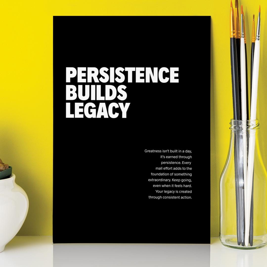 Persistence Motivational Wall Art, Modern, Fitness and Mindset Posters ...