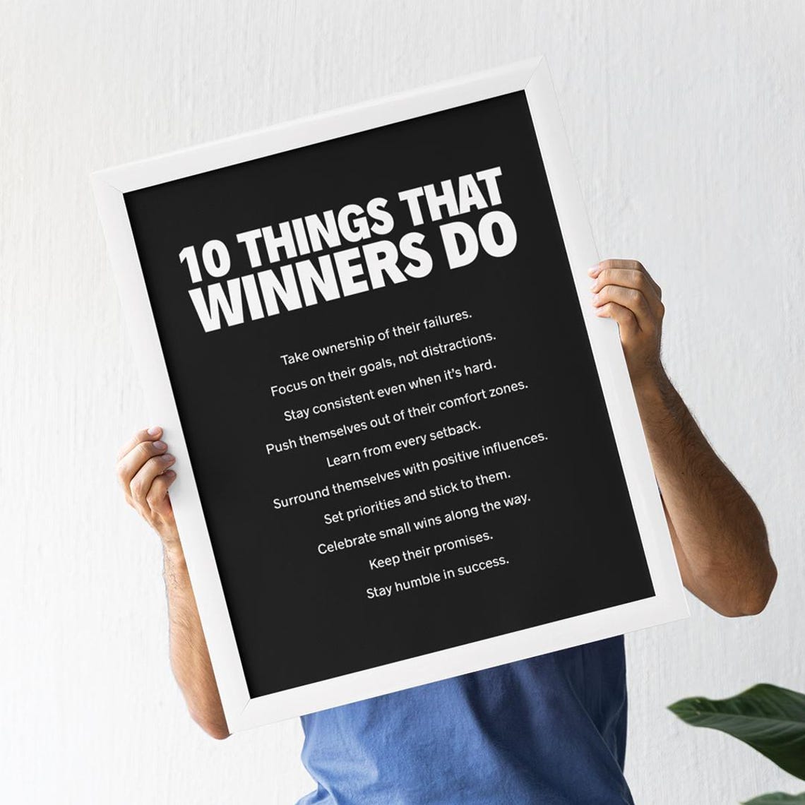 10 Things That Winners Do Motivational Wall Art Print Posters ...
