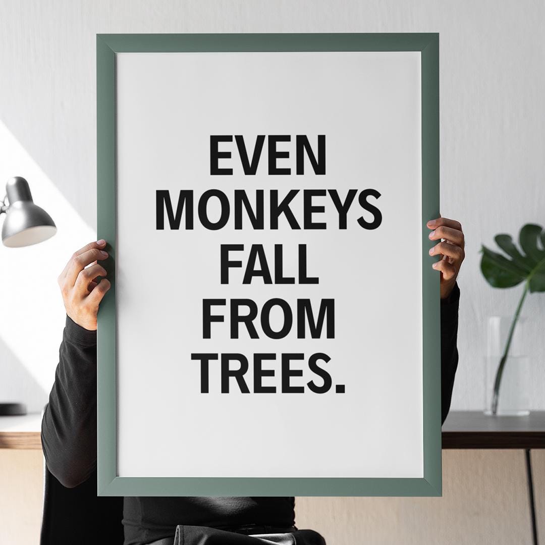 Japanese Proverb Motivational Wall Art, Modern, Fitness and Mindset ...