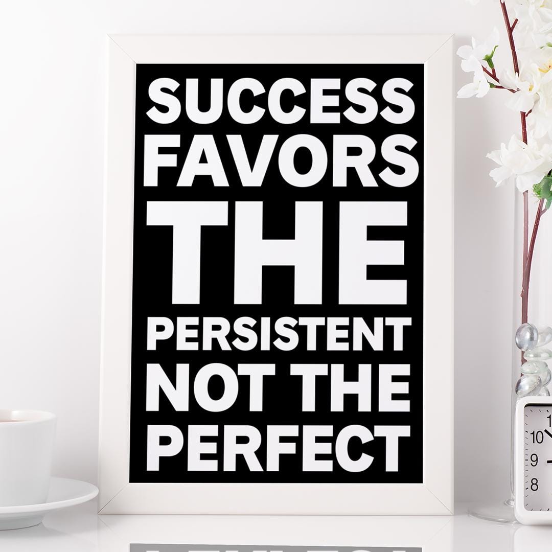Success Favors the Persistent Wall Art, Modern, Fitness and Mindset ...