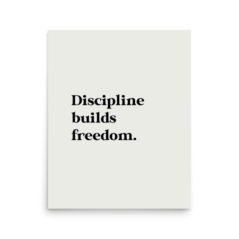 Discipline Motivational Wall Art, Modern Posters, Fitness and Mindset ...