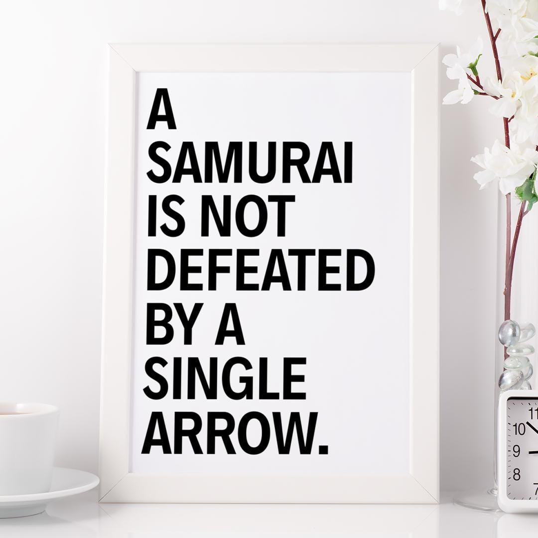 Japanese Proverb Motivational Wall Art, Modern, Fitness and Mindset ...