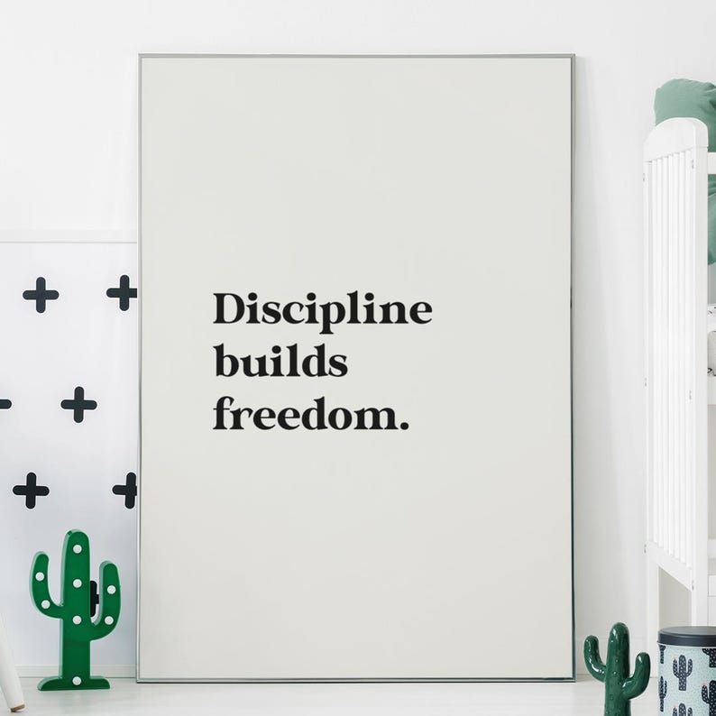 Discipline Motivational Wall Art, Modern Posters, Fitness and Mindset ...