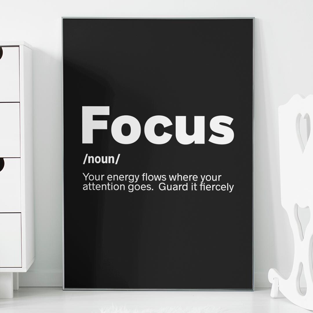 Focus Motivational Wall Art, Modern, Fitness and Mindset Posters ...