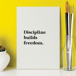 Discipline Motivational Wall Art, Modern Posters, Fitness and Mindset ...