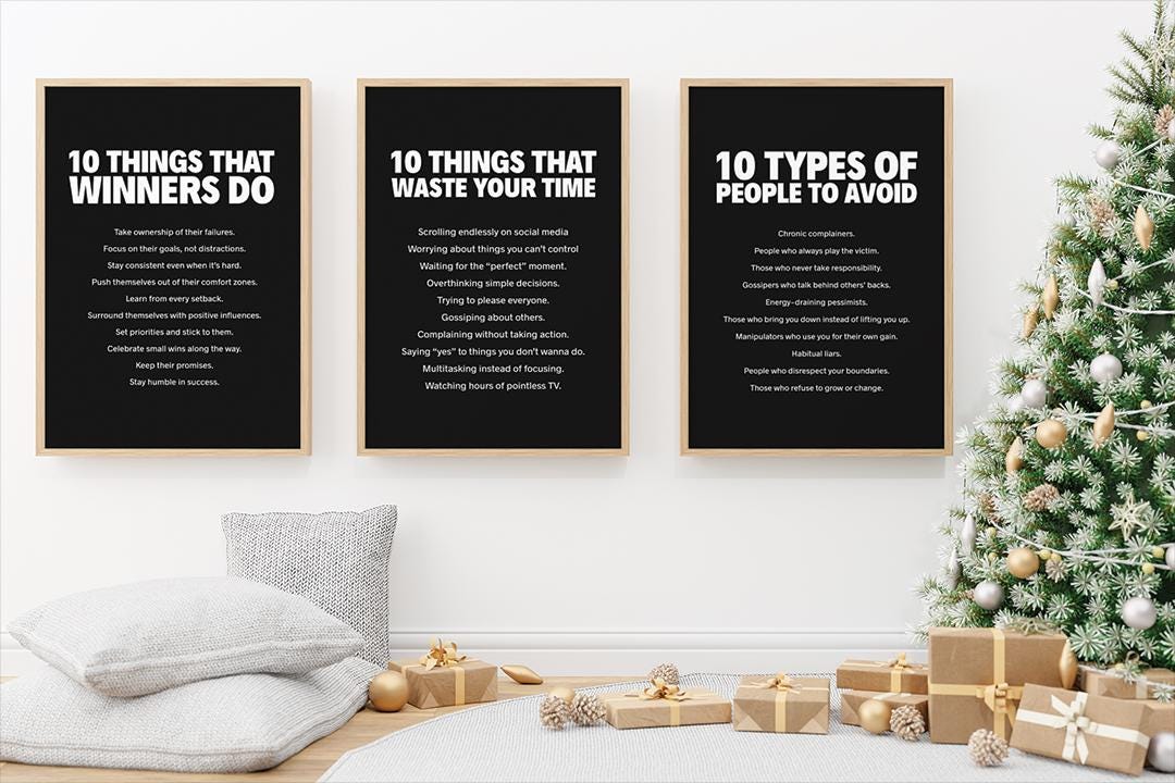 10 Things That Winners Do Motivational Wall Art Print Posters ...