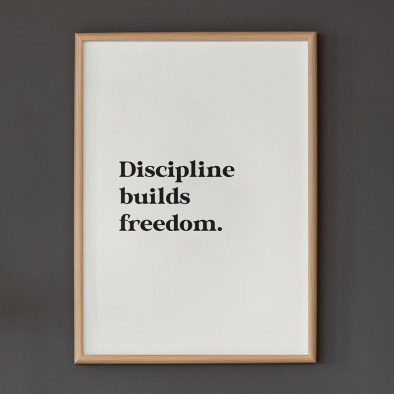 Discipline Motivational Wall Art, Modern Posters, Fitness and Mindset ...