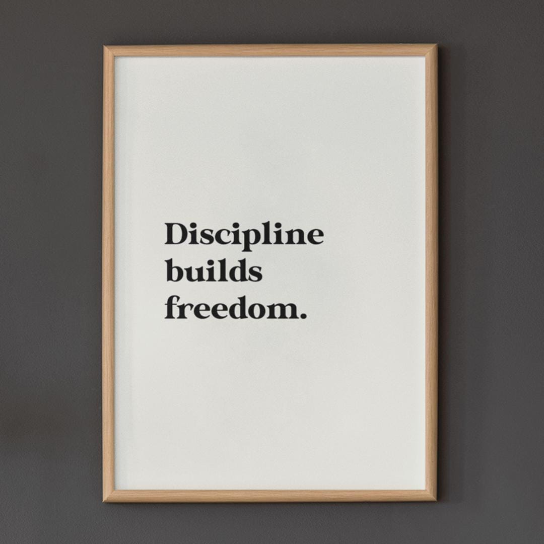 Discipline Motivational Wall Art, Modern Posters, Fitness and Mindset ...