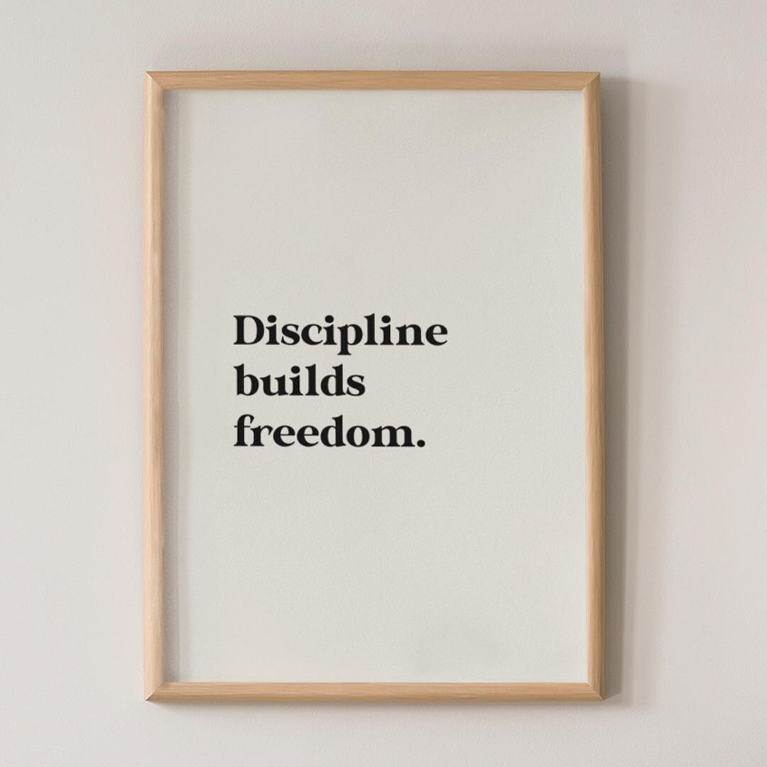 Discipline Motivational Wall Art, Modern Posters, Fitness and Mindset ...
