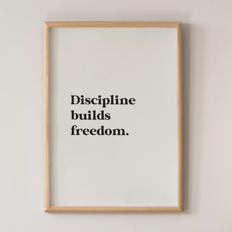 Discipline Motivational Wall Art, Modern Posters, Fitness and Mindset ...