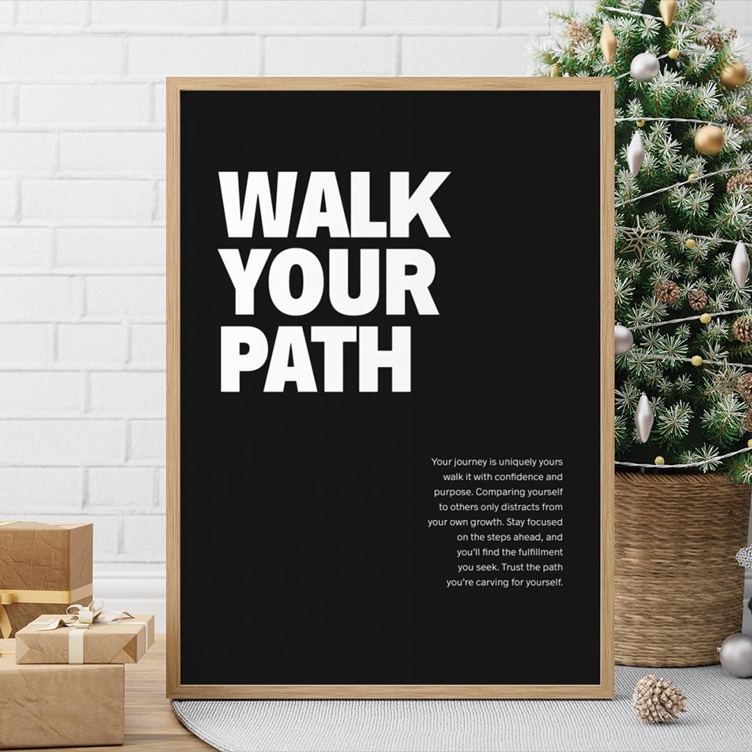 Walk Your Path Motivational Wall Art, Modern, Fitness and Mindset ...