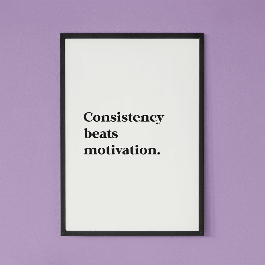 Consistency Motivational Wall Art, Modern Posters, Fitness and Mindset ...